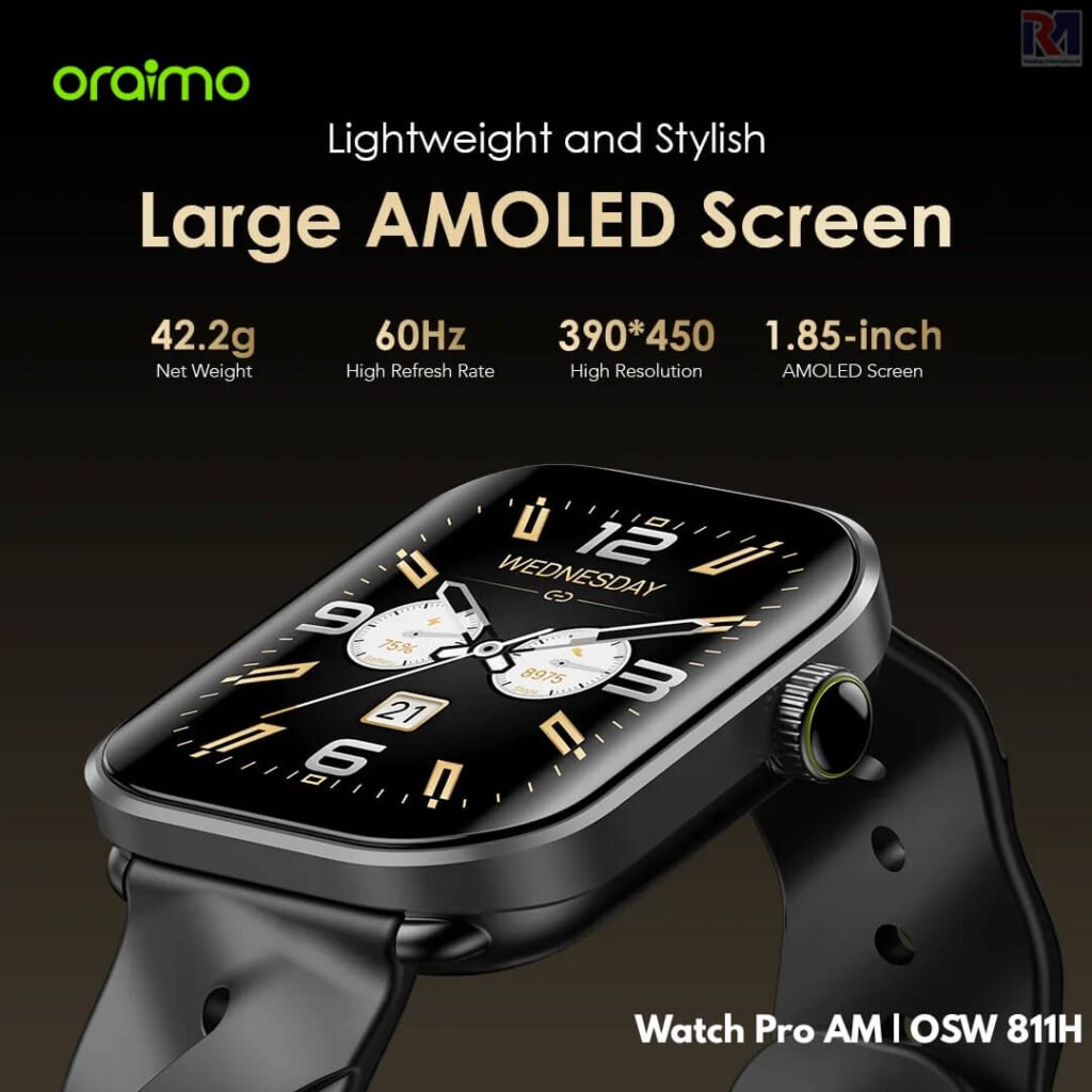Oraimo Watch Pro AM OSW-811H HD Calling Smart Watch in BD