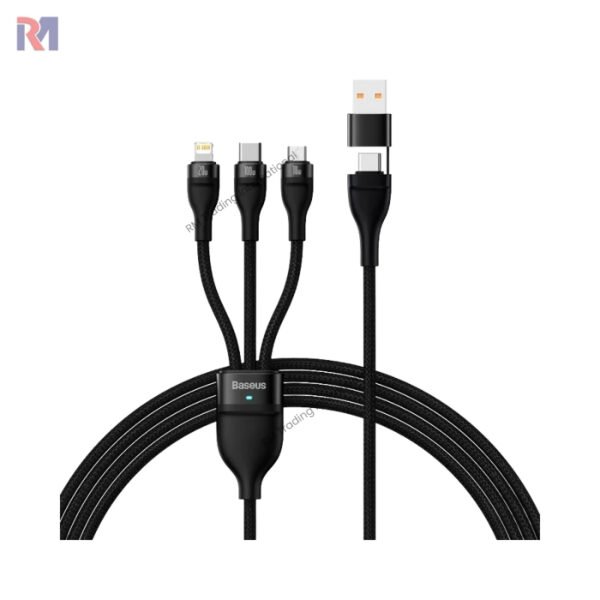 Baseus Flash Series Two-for-three Fast Charging Cable USB to M+L+C 100W